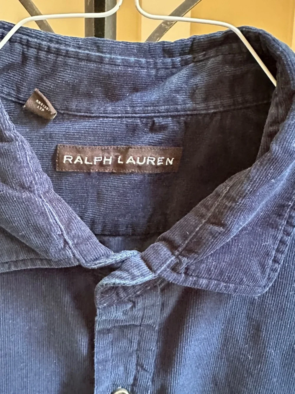 Ralph Lauren | Shirts | Ralph Lauren Mens Blue Fine Corduroy Button ...